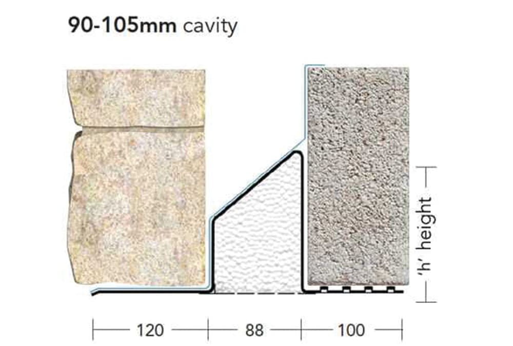 S/K-90 WOL | Standard Load Cavity Wall Lintel | Wide Leaf | First Fence Ltd