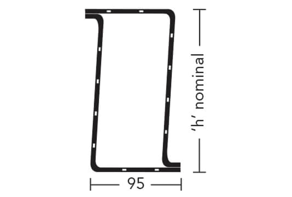 BOX/K-100 - Solid Wall Standard Load Bearing Box Lintel - 75mm High ...