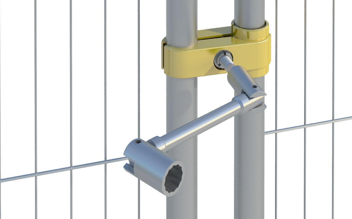 Anti-Tamper Coupler For Temporary Fencing | First Fence Ltd