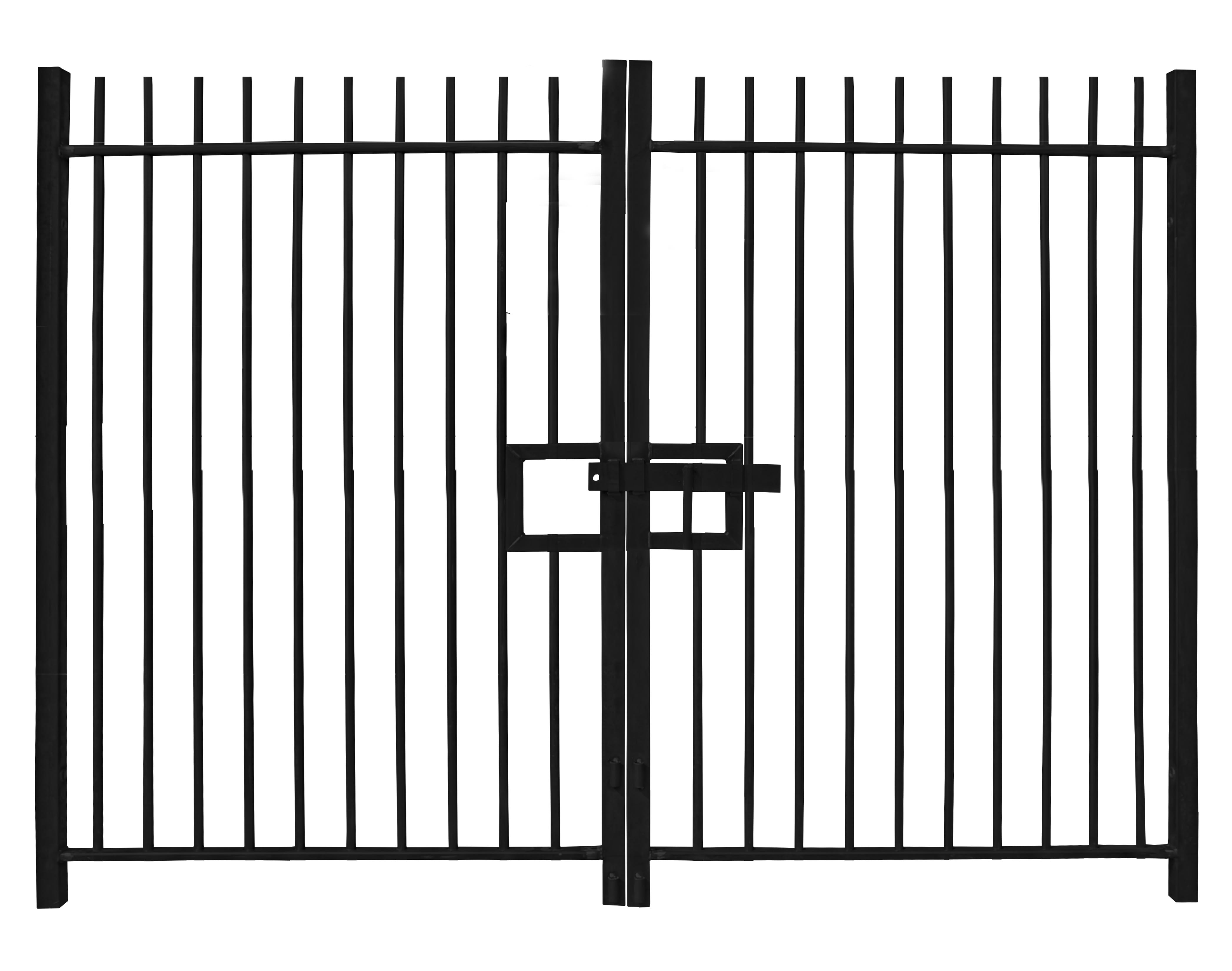 1.8m High Double Leaf Metal Vertical Bar Railing Gate | First Fence Ltd