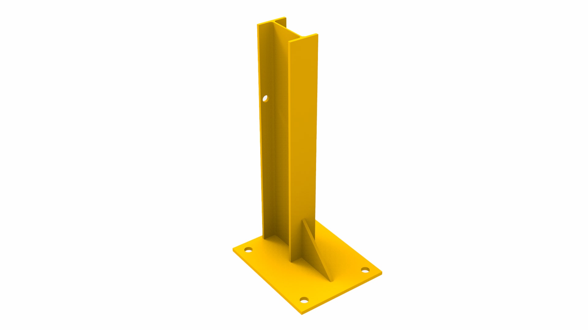 Yellow Bolt Down RSJ Post | Armco System | First Fence Ltd
