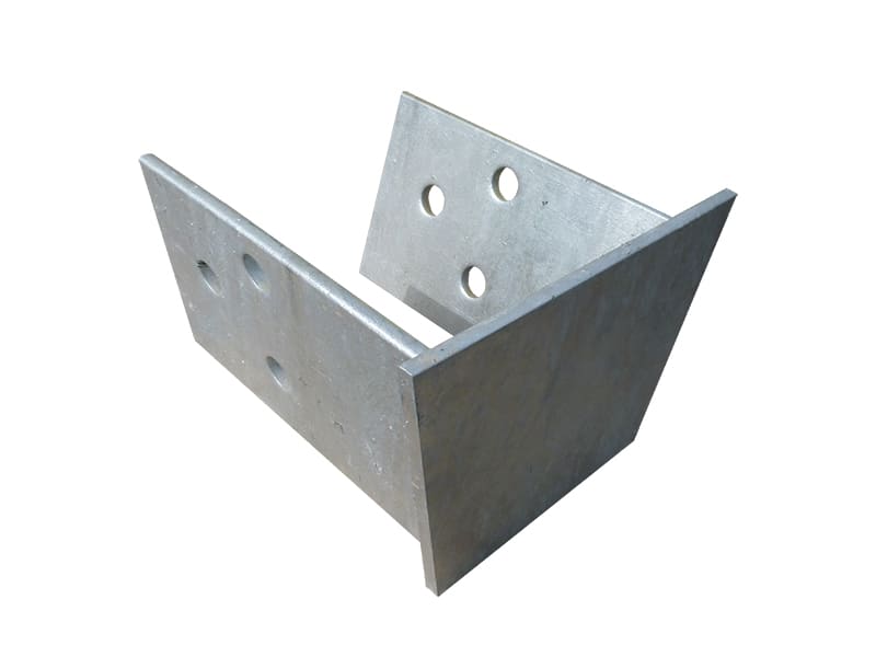 Open Box End Plate | Galvanised / Yellow | First Fence Ltd