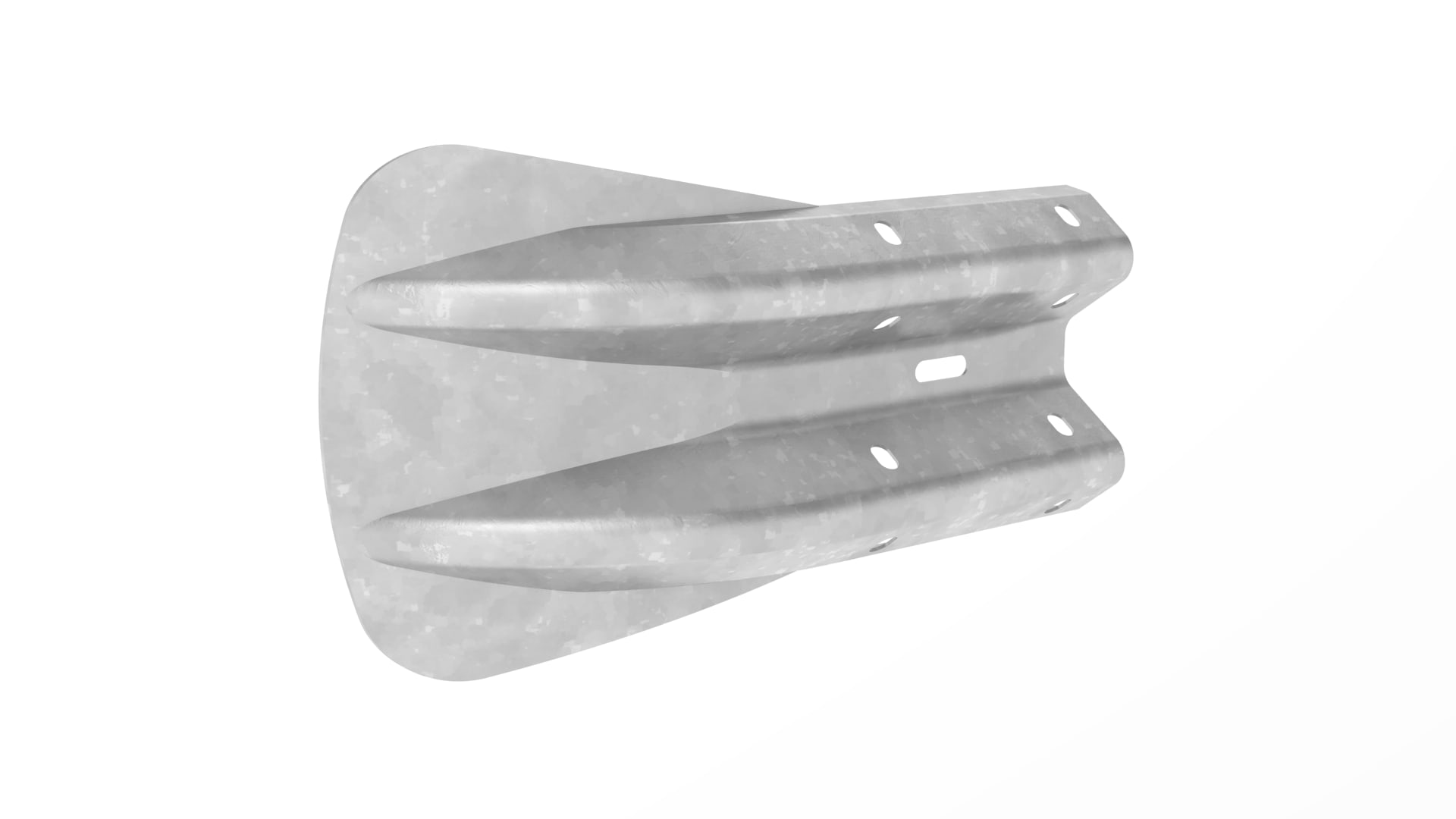 Armco Fishtail End Section | Galvanised / Yellow | First Fence Ltd