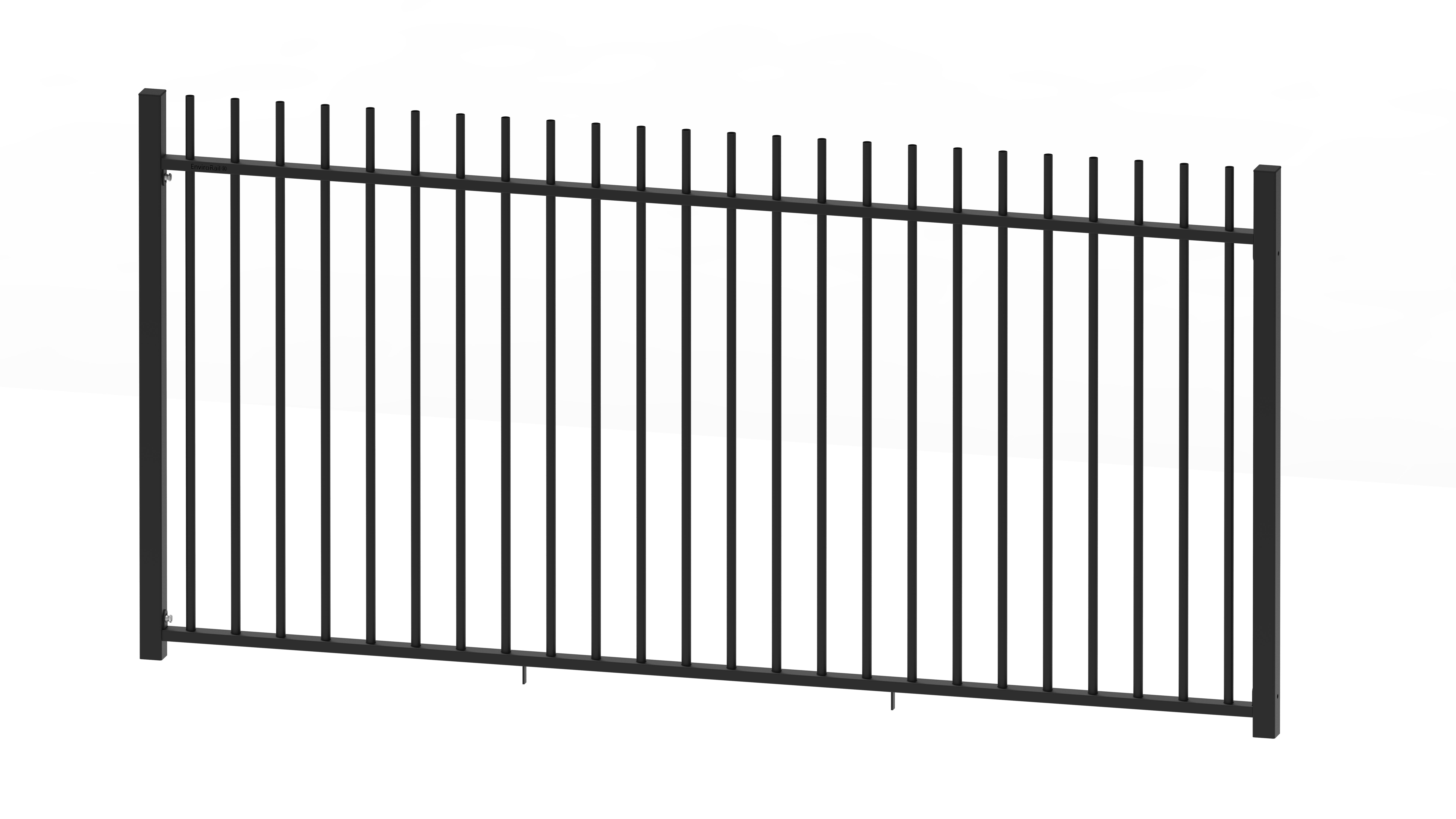 1.8m High EnviroRail Metal Vertical Bar Garden Fencing | First Fence Ltd