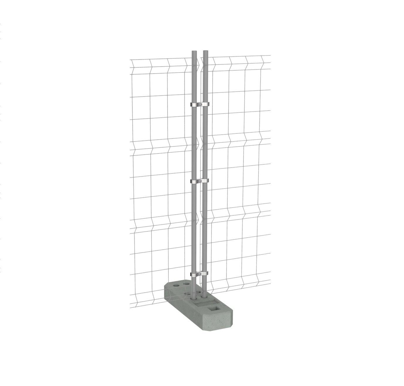Mobile Fencing Post | 1985mm High | Galvanised Steel | First Fence Ltd