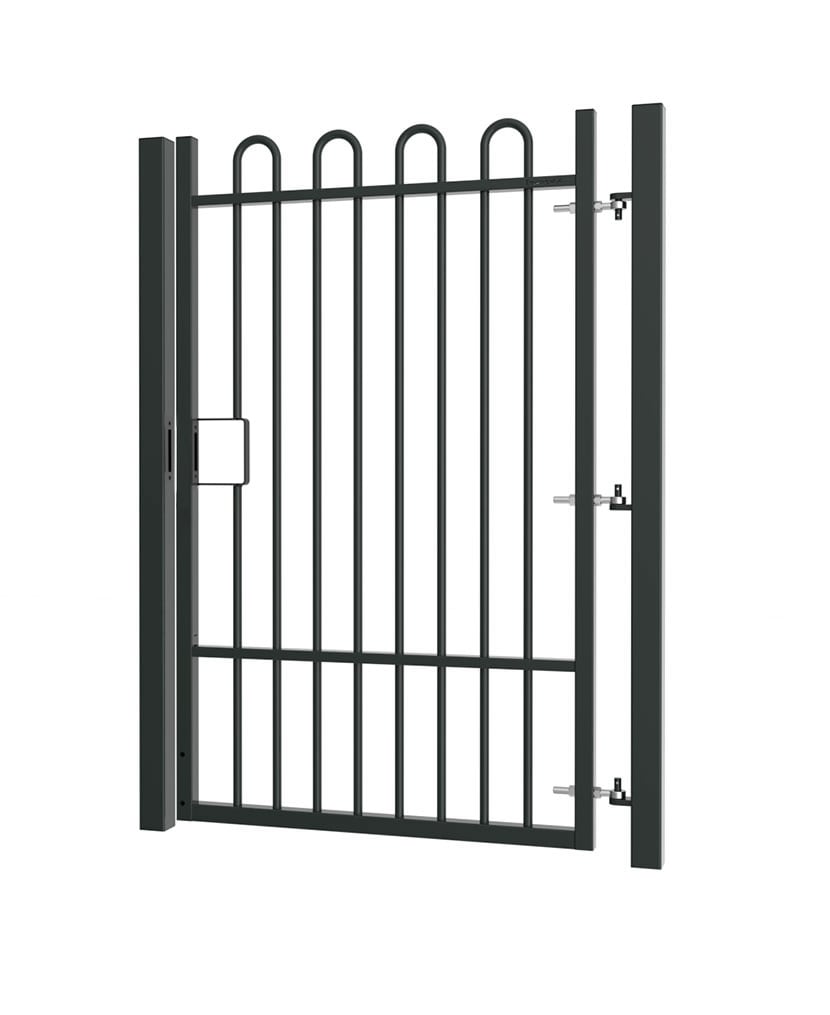 2.0m High x 1.0m Wide EnviroRail® Bow Top Single Leaf Gate | First ...