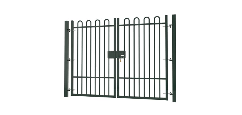 2.0m High x 6.0m Wide EnviroRail® Bow Top Double Leaf Gate | First ...