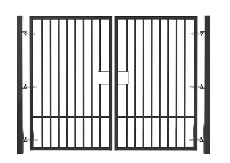 2.4m High x 3.0m Wide EnviroRail® Flat Top Double Leaf Gate | First ...
