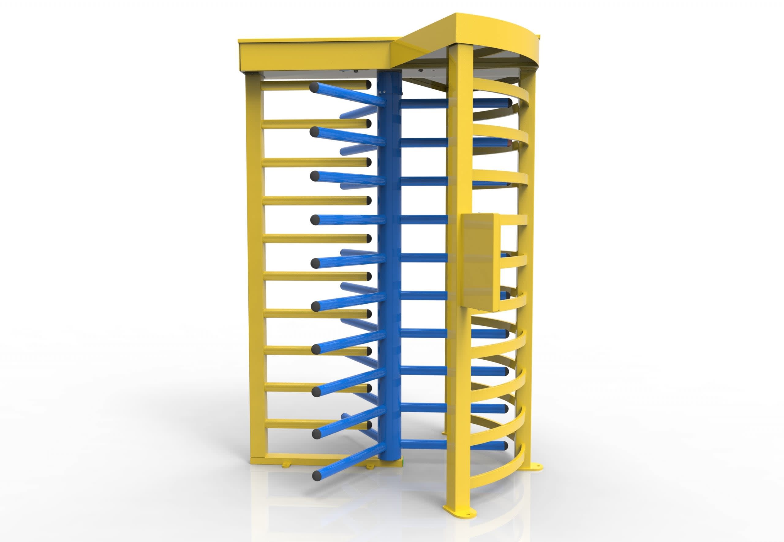 3 Wing Full Height Single Turnstile With Overhead Canopy | First Fence Ltd