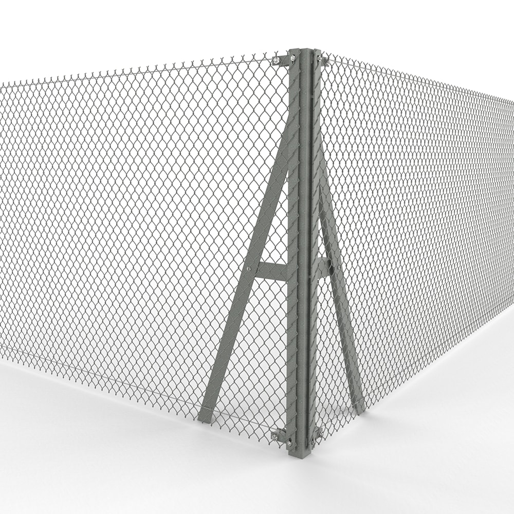 Steel Corner Strainer Post Kit to Suit 1.2m High Chain Link System ...
