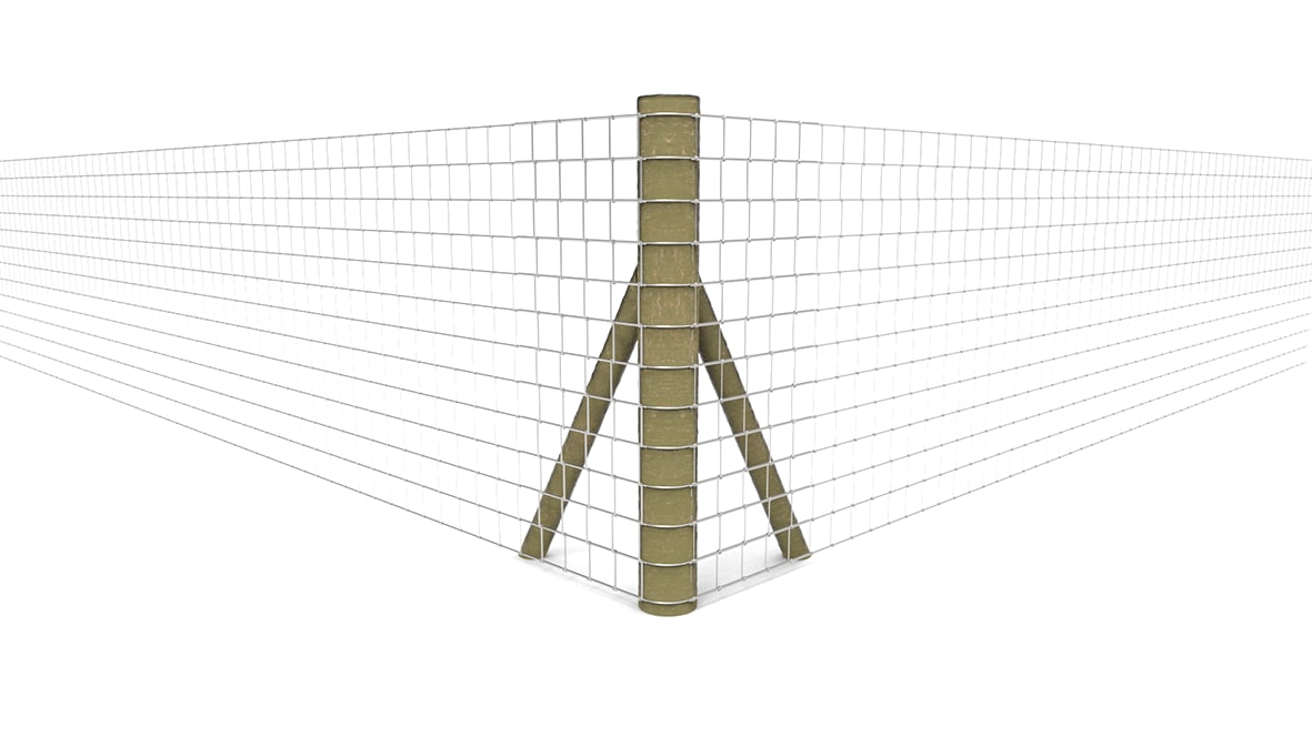 Timber Corner Strainer Post Kit | First Fence Ltd