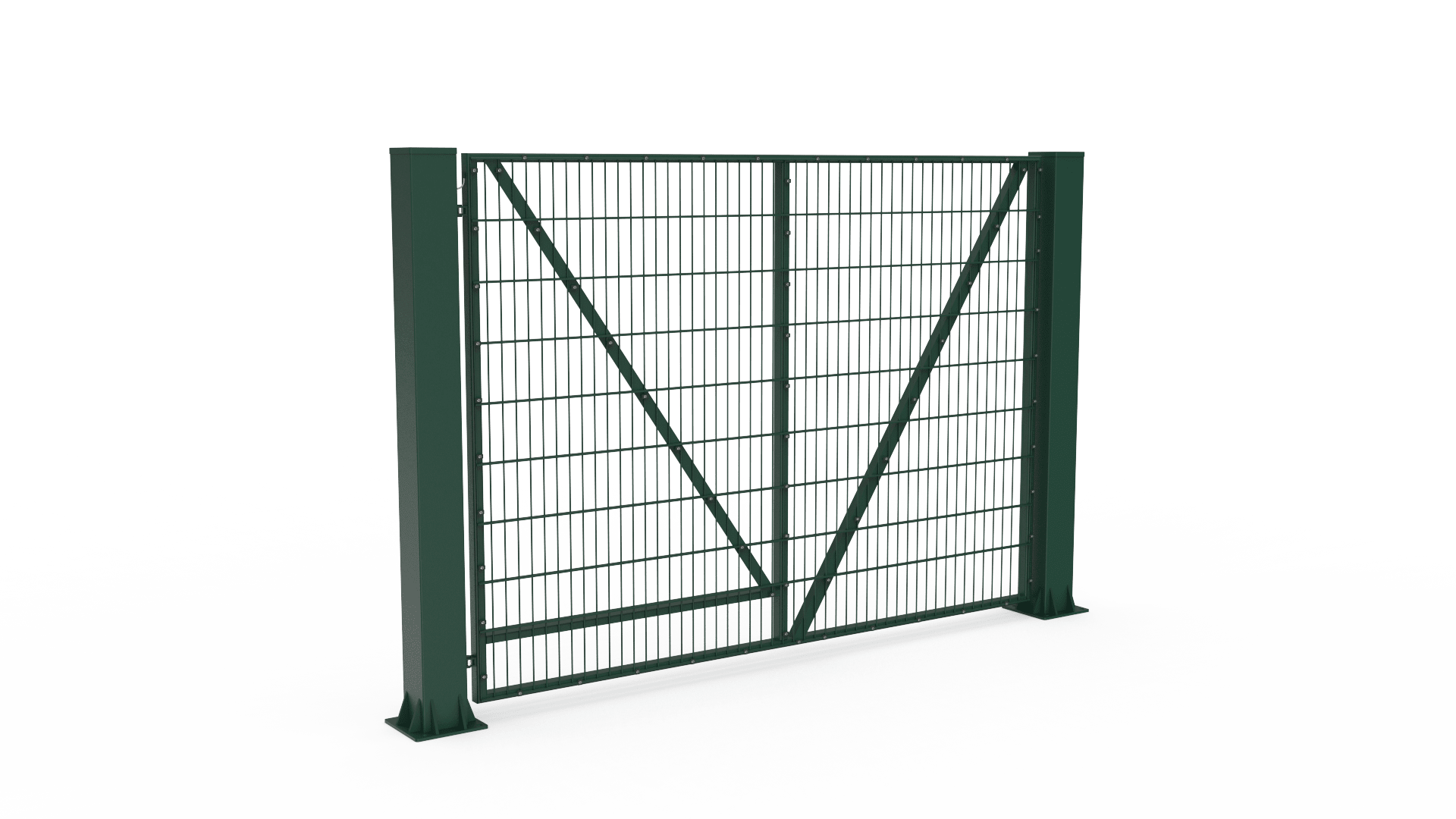 FFL 60S Prepped For Automation Single Leaf Mesh Swing Gate | First ...