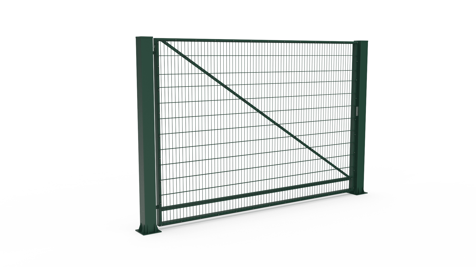 FFL 80S Prepped For Automation Single Leaf Mesh Swing Gate | First ...