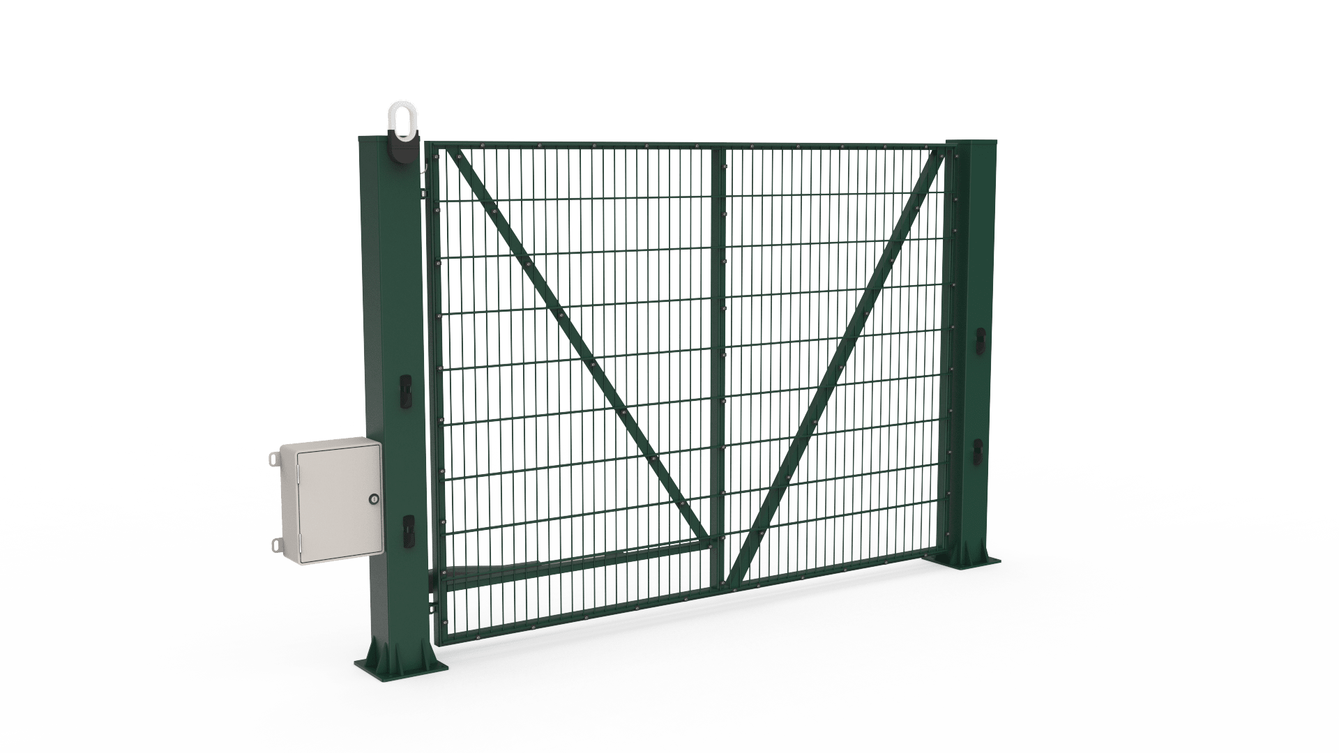 FFL 60S Single Leaf Mesh Swing Gate with Automation Bundle | First ...