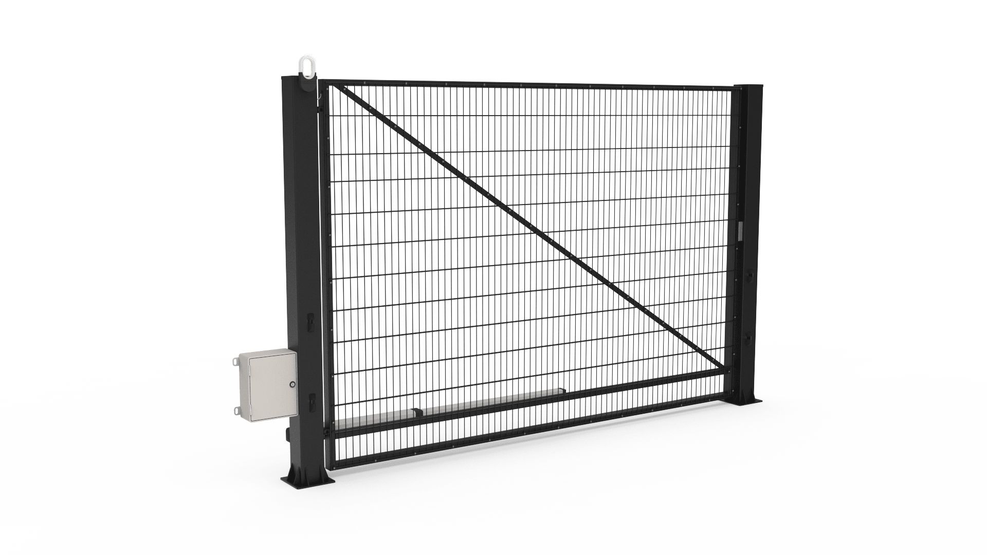 FFL 80S Single Leaf Mesh Swing Gate with Automation Bundle | First ...