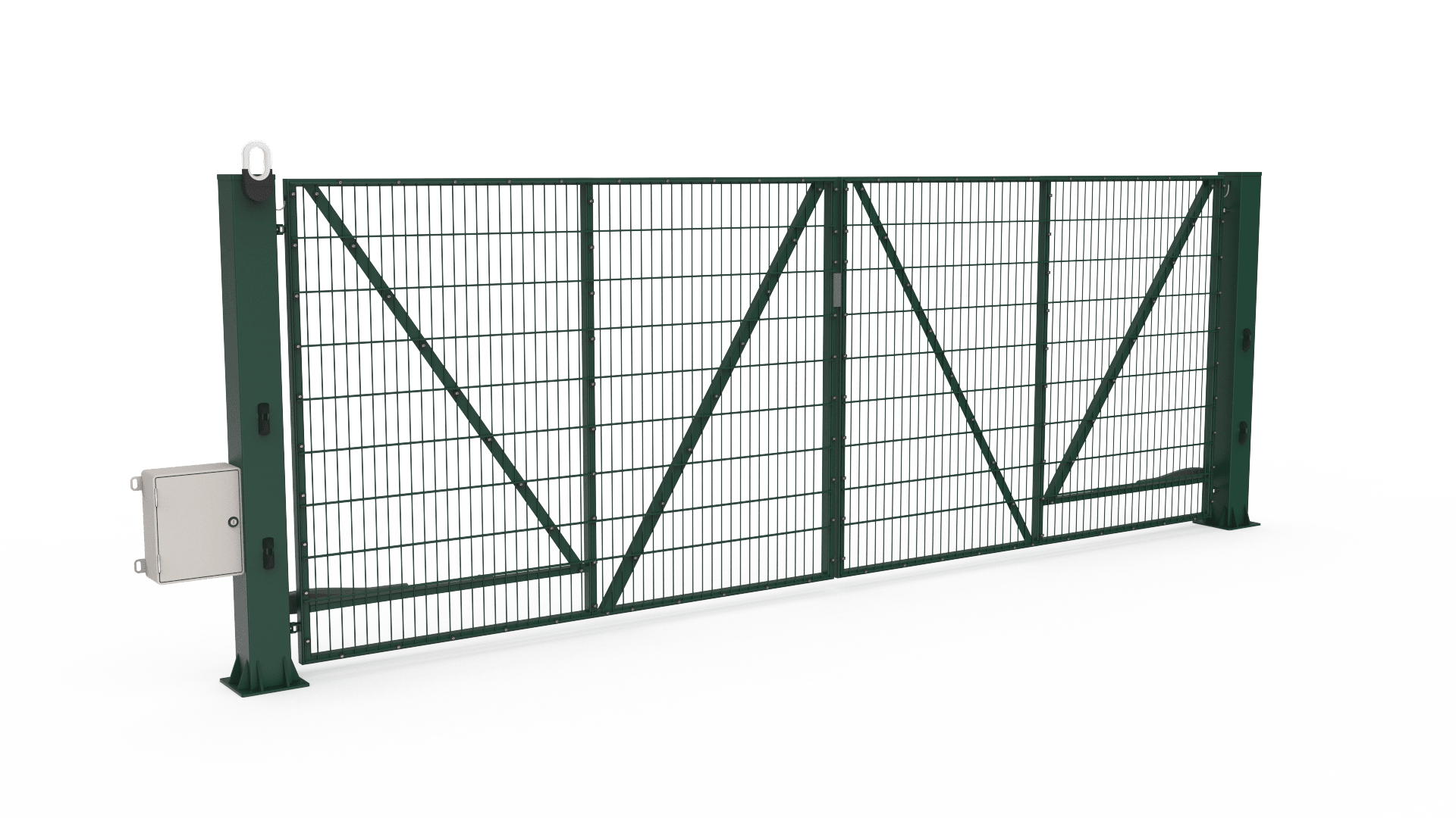 FFL 60D Double Leaf Mesh Swing Gate with Automation Bundle | First ...