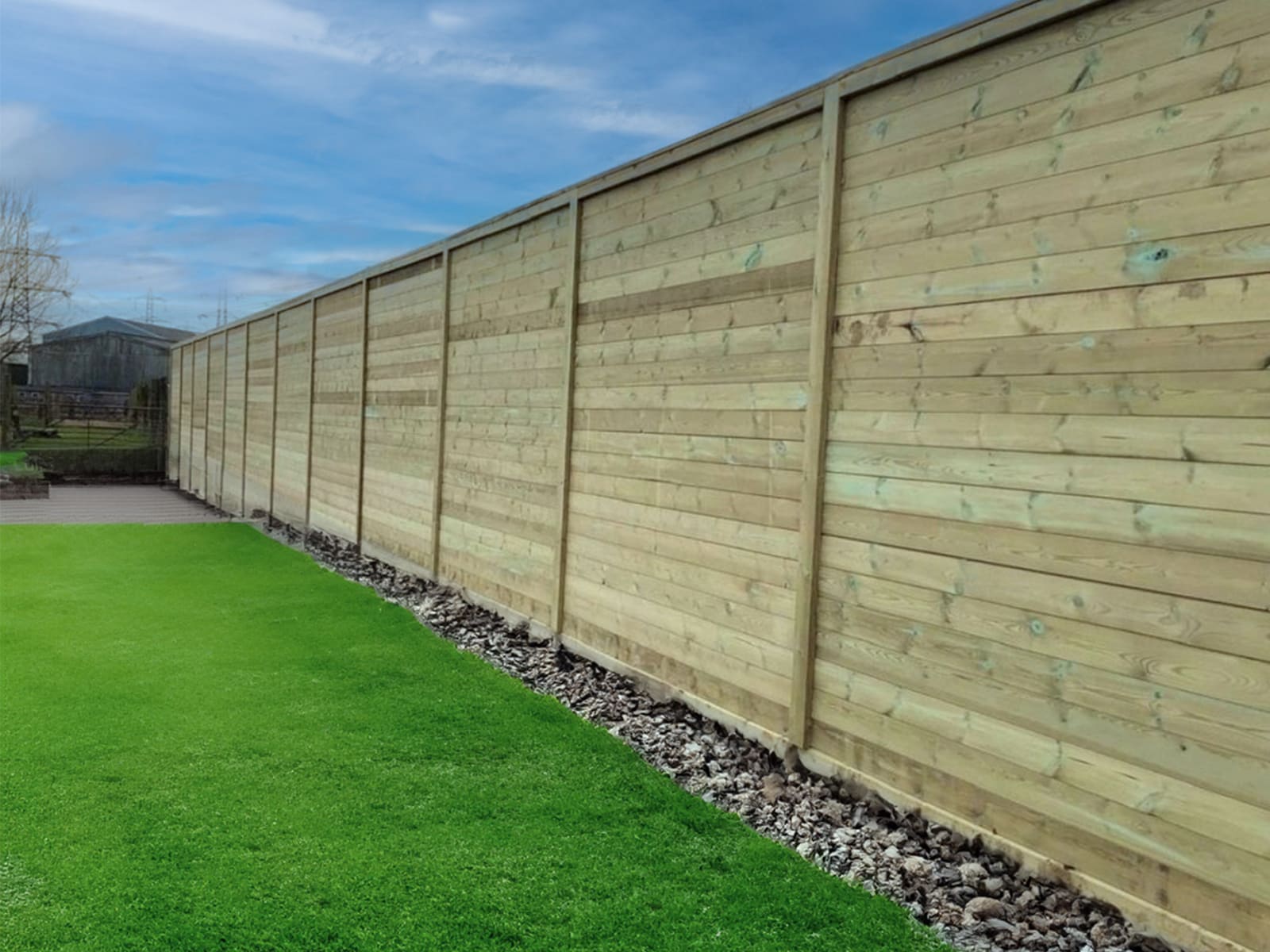 6.0m high EchoGroove Reflective Timber Acoustic Fencing | First Fence Ltd