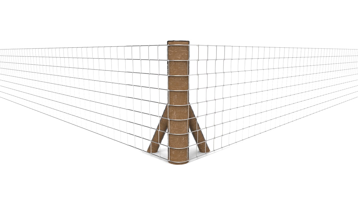 Creosoted Timber Corner Strainer Kit for 80–120cm Fencing | First Fence Ltd
