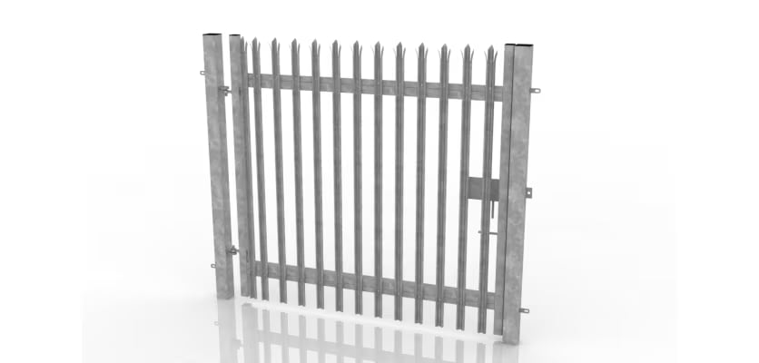 2.1m x 1.5m Single Leaf Palisade Security Gate Kit for Safety | First Fence Ltd