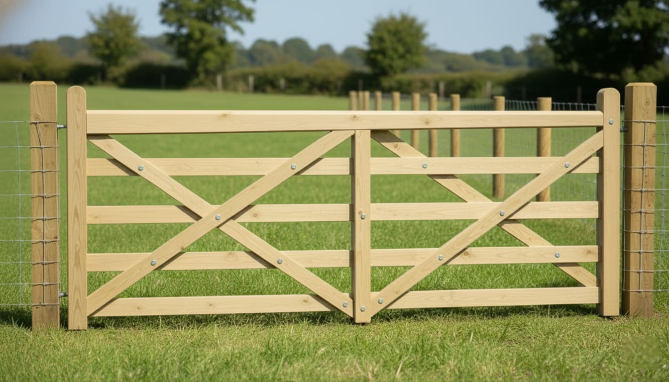 1.2m High Timber Field Gate | PAR Softwood | Wooden Gates | First Fence Ltd