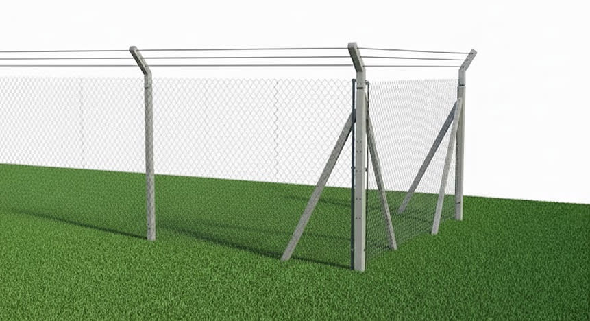 Concrete Chain Link Cranked Corner Out Post Kit to Suit 1.8m Height ...