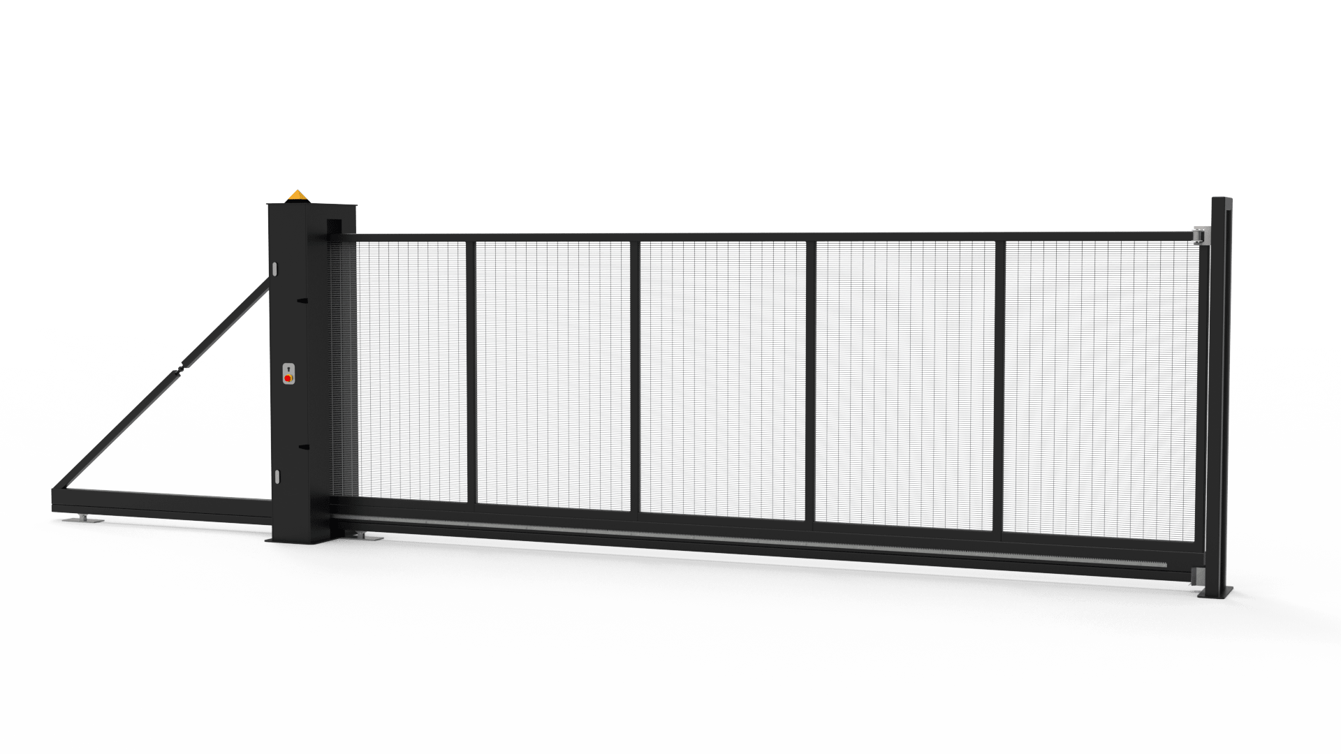 FFL 200 Automated 358 Prison Mesh Cantilever Gate 8.0m - 12.0m Wide ...