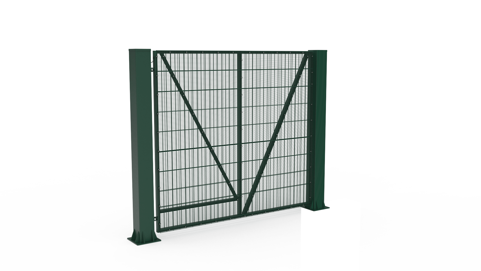 FFL 60D Double Leaf 358 Prison Mesh Swing Gate with Automation Bundle ...