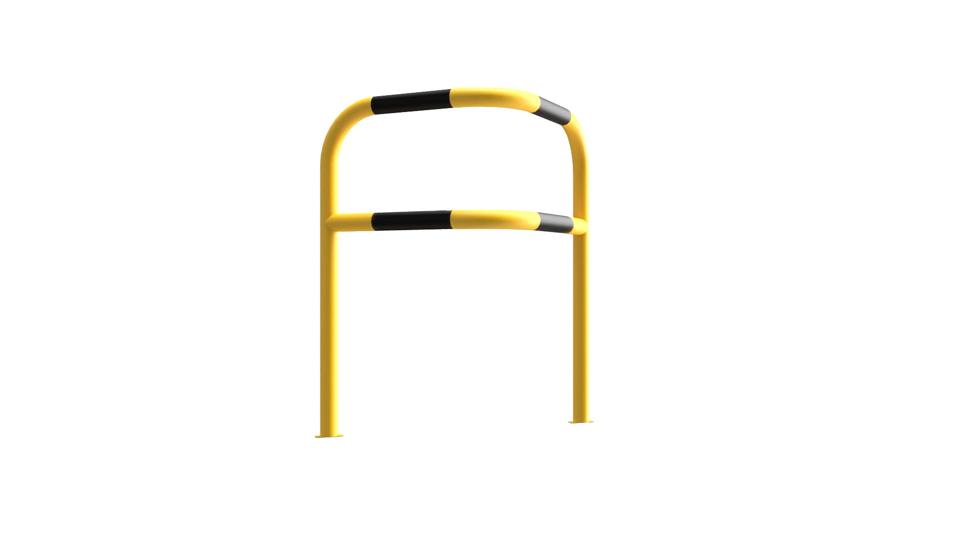 Black Yellow Corner Protection Hoop With Rail 60mm Diameter | First ...