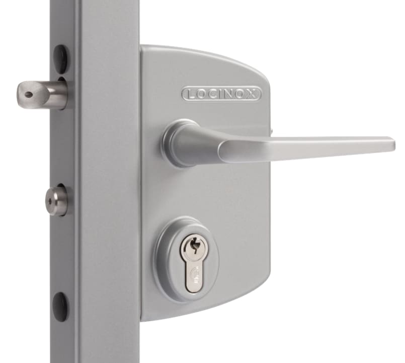Locinox Surface Mounted Gate Lock - Aluminium Handle Pair And Cylinder ...