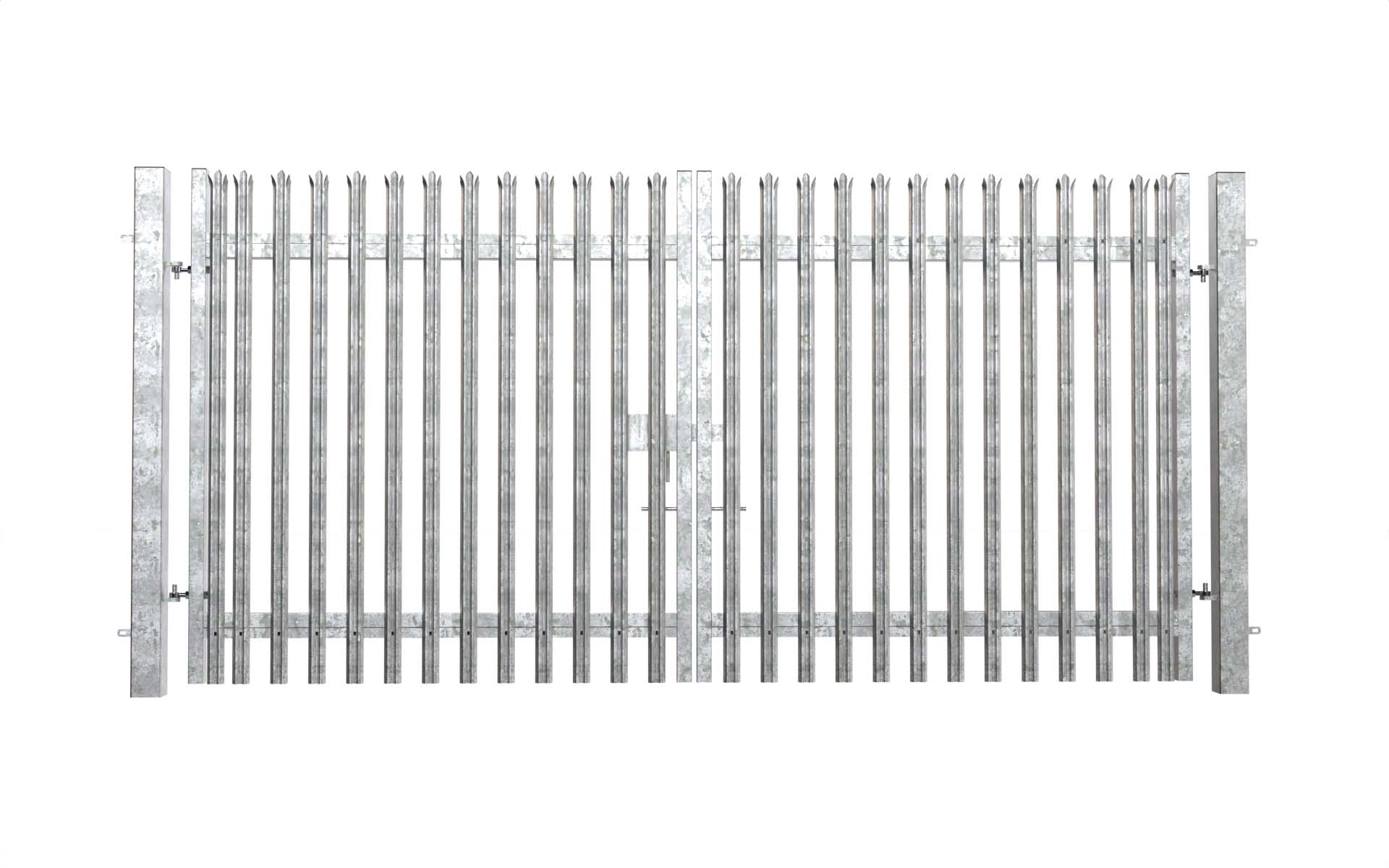 Galvanised PaliGuard® 2.4m x 7.0m Double Leaf Gate Kit | First Fence Ltd
